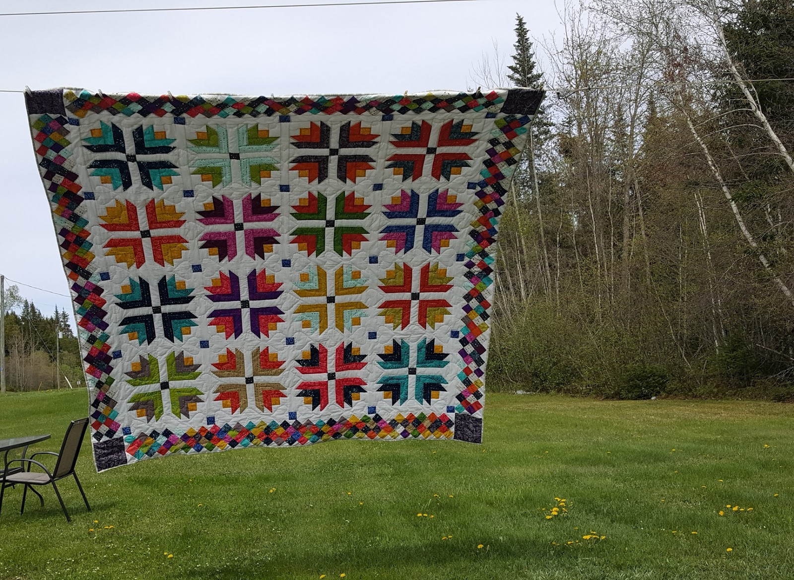 me and my mum quilting: Tulip Fields Quilt
