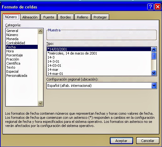 Martaexcel.: Formato de fecha
