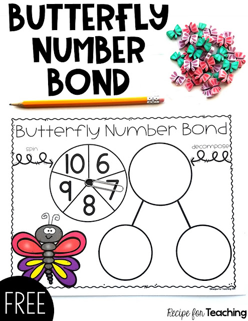 Butterfly Number Bond - Recipe for Teaching