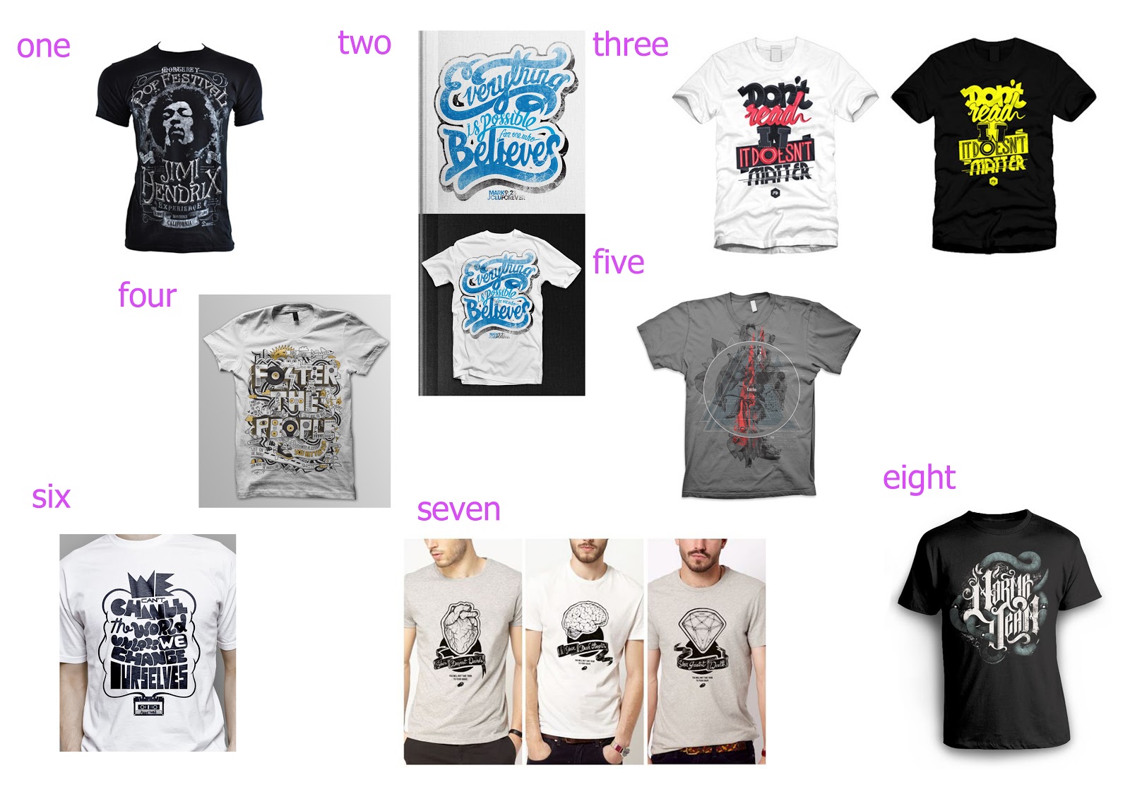 Katie Elizabeth Back Graphics: T-Shirt Moodboard