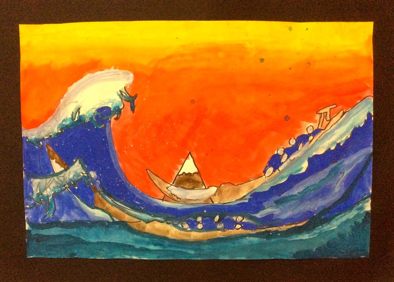Ms. Curry's Art Room : Third Grade Making Great Waves!