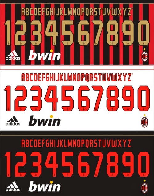AC Milan 2004-2007 font