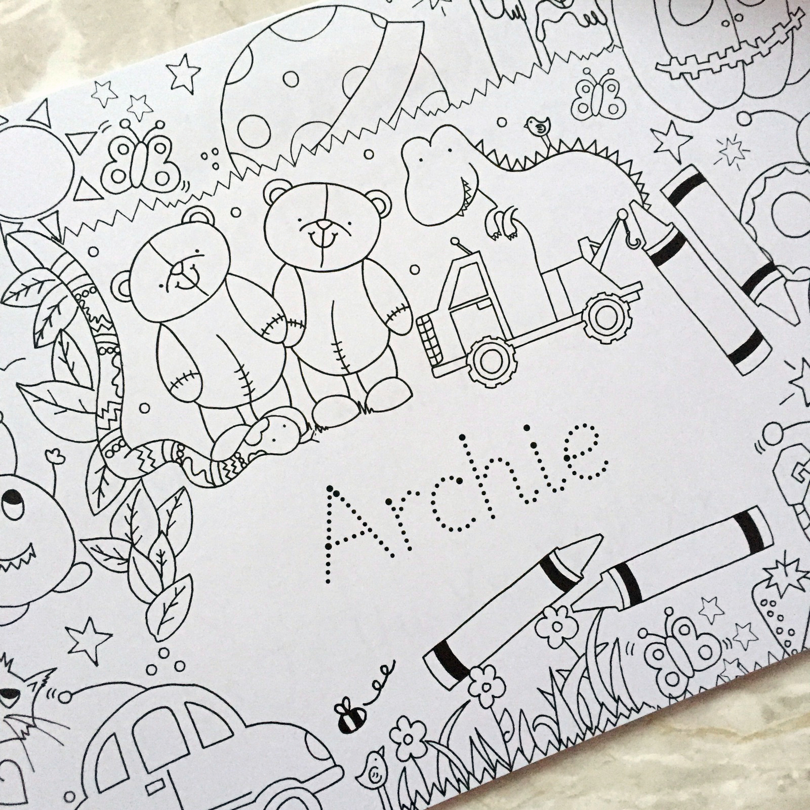 Personalised Colouring Books For Adults And Children | Mammaful Zo ...