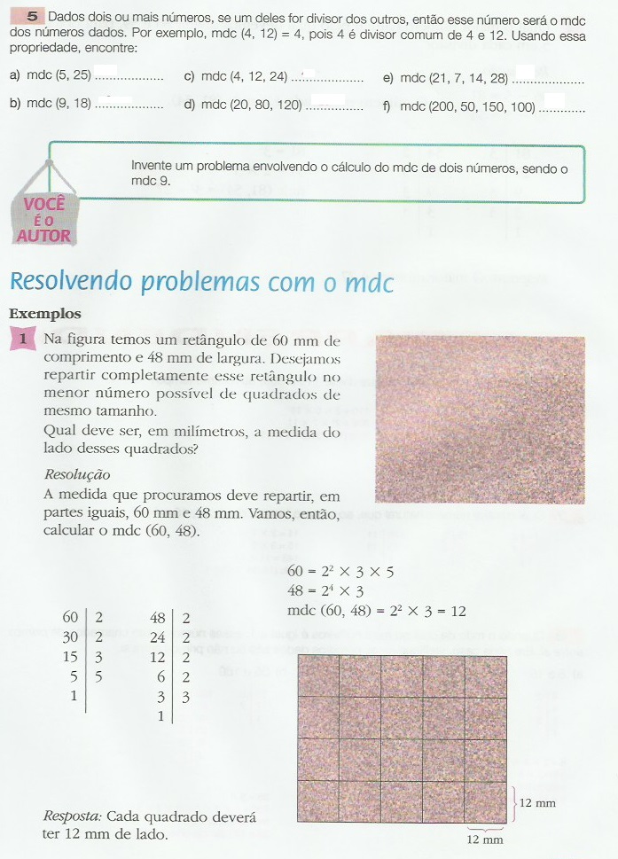 BLOCO I — MATEMÁTICA: UNIDADE 4: MÁXIMO DIVISOR COMUM