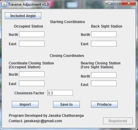 SurveySofts: Traverse Adjustment v1.3