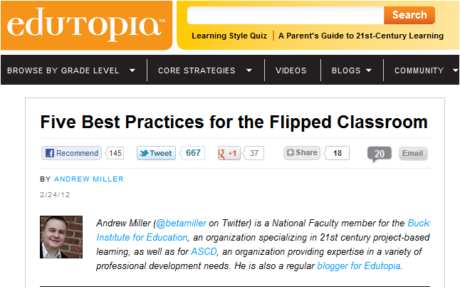 World History Teachers Blog: Five Best Practices for The Flipped Classroom