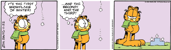 Lili escreve: Quadrinhos: o inverno chegou Garfield