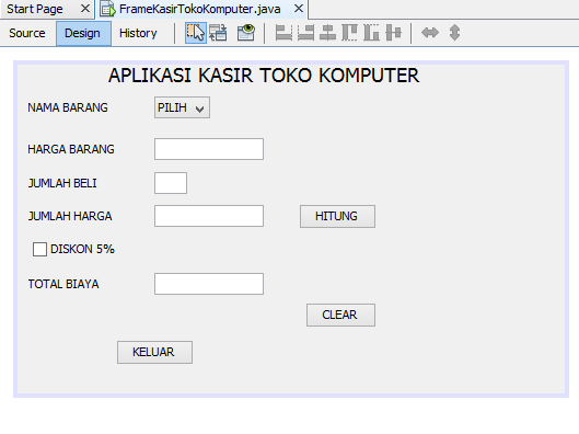Aplikasi Kasir Toko Komputer menggunakan Java Netbeans