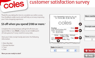 Enter Www.Tellcoles.com.au $1000 Survey Sweepstakes