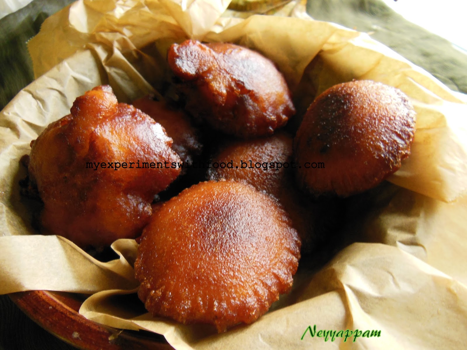 My Experiments With Food: Neyyappam/ Deep Fried Rice Pancake Fritters