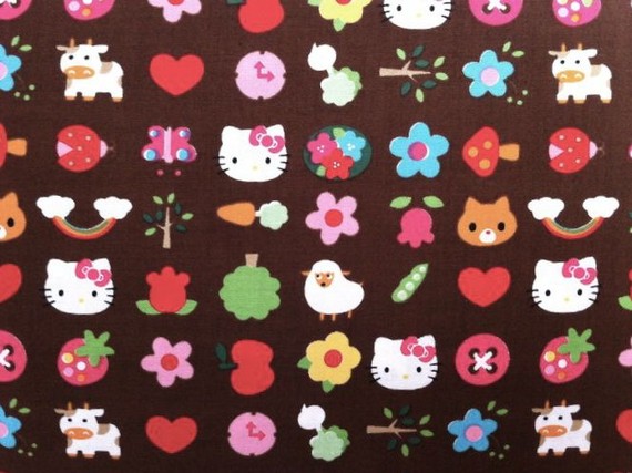 kit forrar botones: TELAS HELLO KITTY COUNTRY Y PATCHWORK