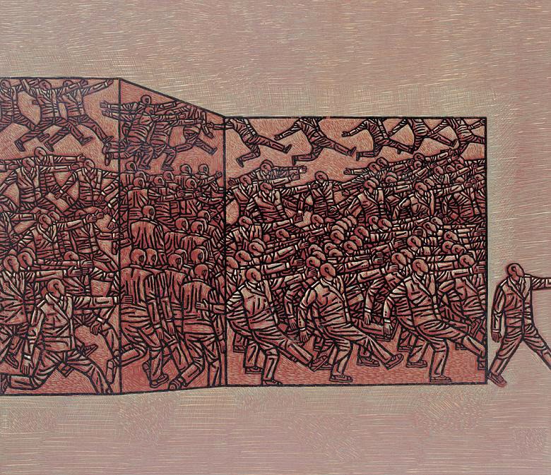 That's Inked Up: Print master of Manly Maneuvers: Zhang Minjie