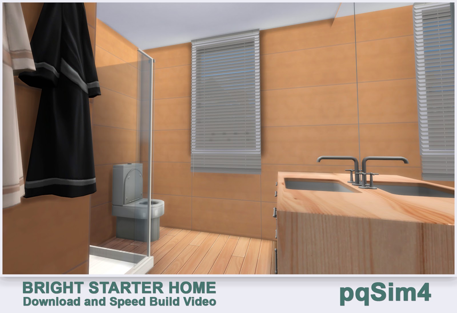 Bright Starter Home. Sims 4 Download and Speed Build Video.