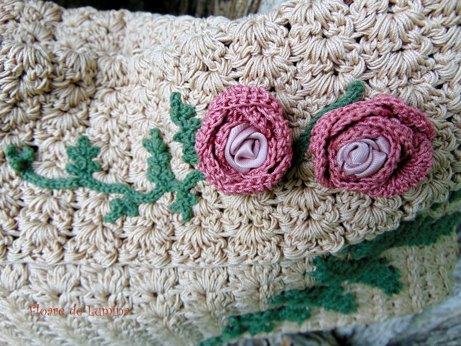 Floare de Lumina: genti si posete handmade / geanta crosetata din bumbac