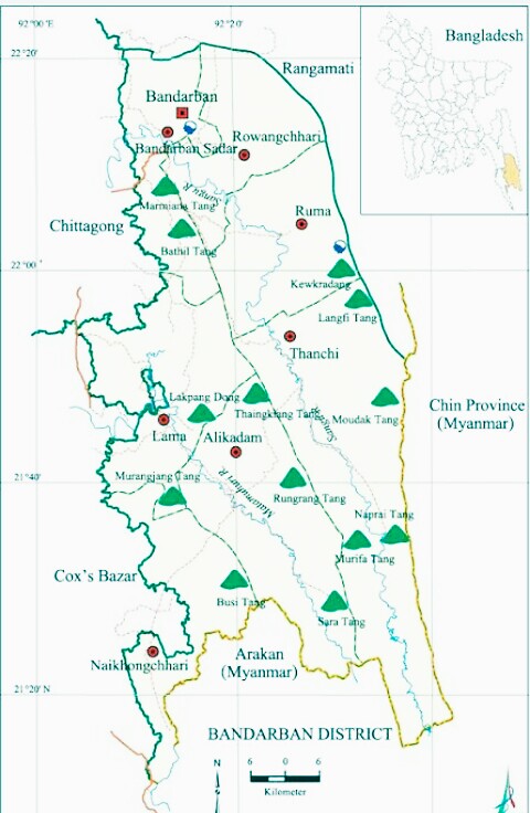 BANDARBAN MAP - Lizend barua