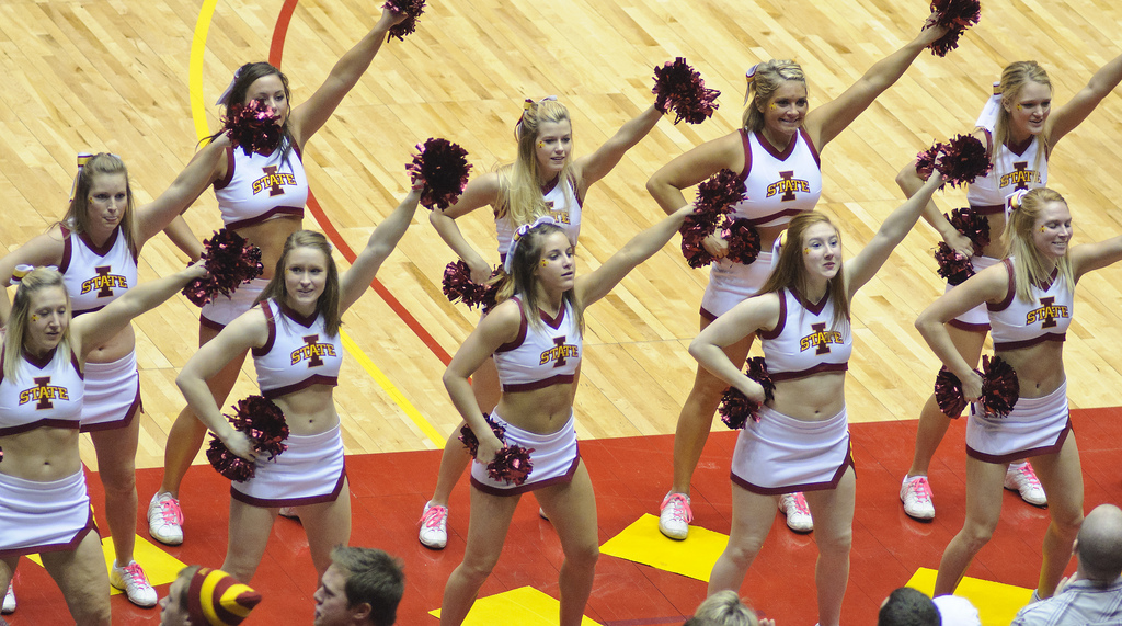 NFL and College Cheerleaders Photos: Iowa State Cheerleader Belly Buttons