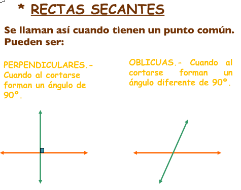 LINEA RECTA: CLASES DE RECTA