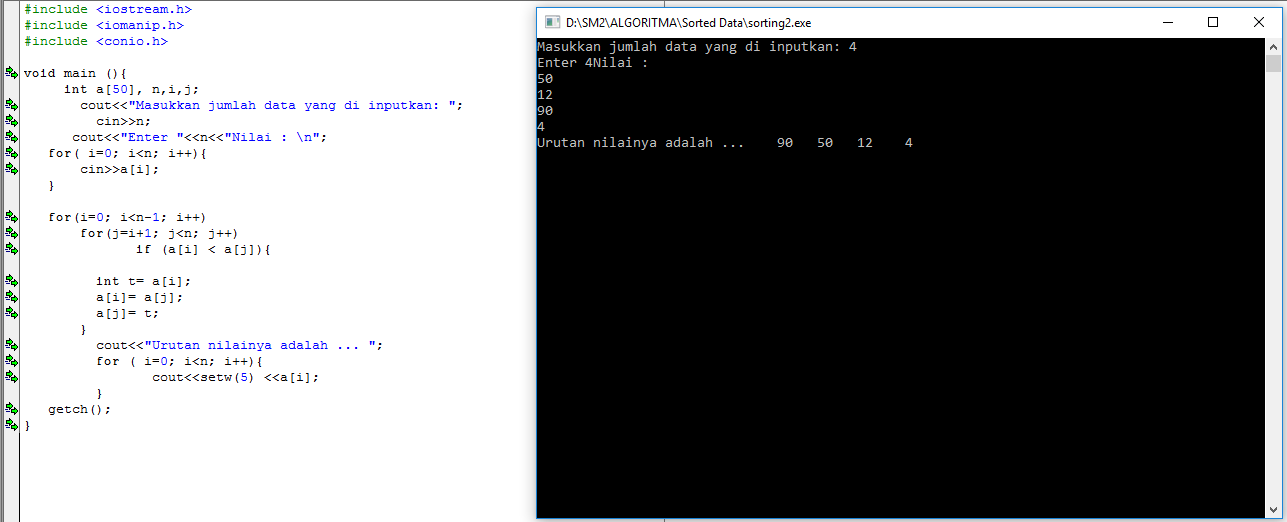 Membuat Selection Sorting dengan C++ ~ Purnomo Developer Membuat Selection Sorting dengan C++ ~ Purnomo Developer