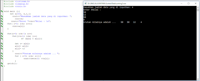 Membuat Selection Sorting dengan C++ ~ Purnomo Developer Membuat Selection Sorting dengan C++ ~ Purnomo Developer