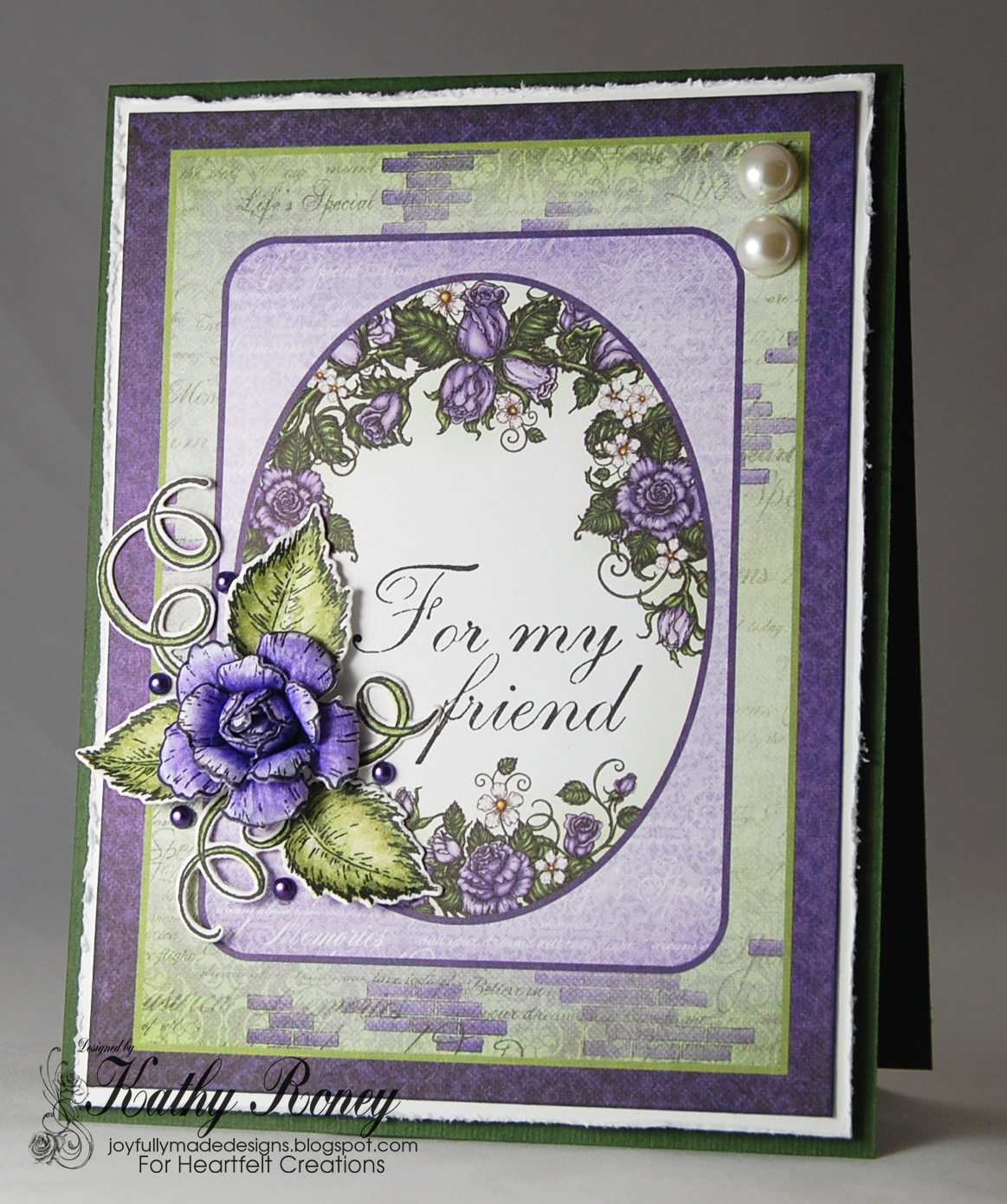 Joyfully Made Designs: Violet Friendship Rose