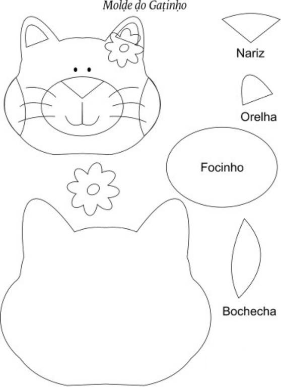 Gato com molde - Ver e Fazer