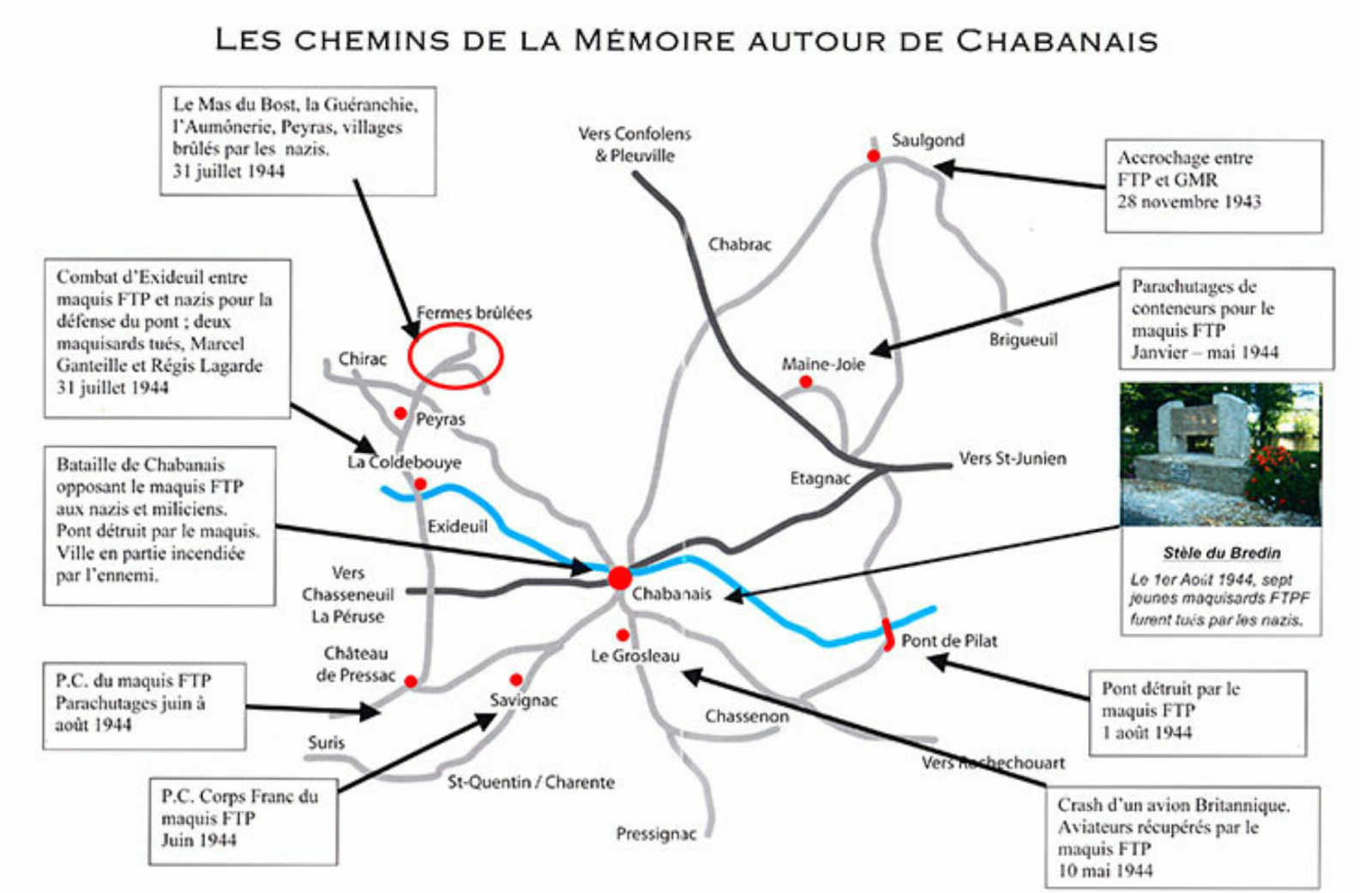 La Resistance Francaise: Chabanais le 1er août 1944 : articles de ...