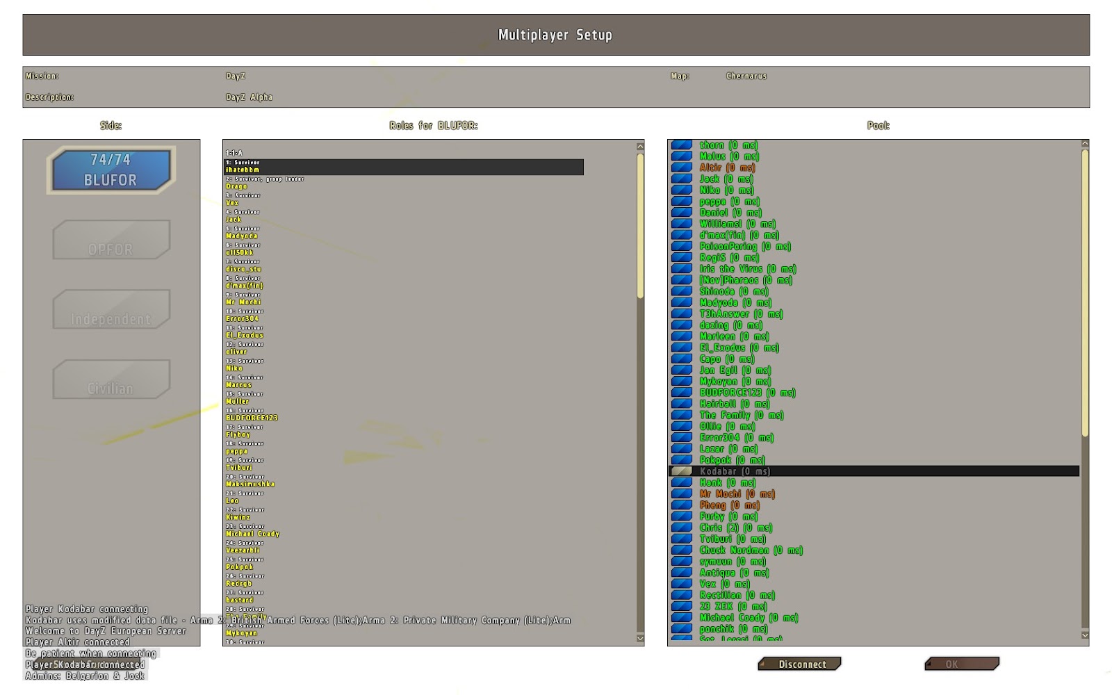 Kodabar DayZ blog: DayZ - How to get on a server