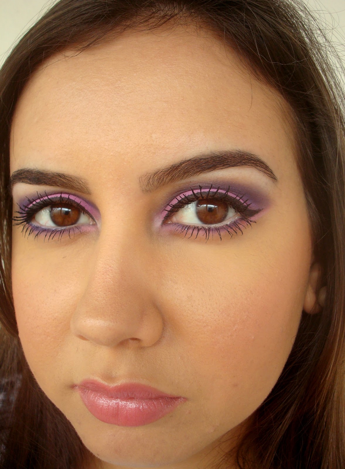 Girlene Meron: Vídeo tutorial: Maquiagem com tons de rosa e roxo