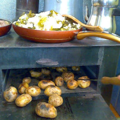 Soba fırınındaki patates