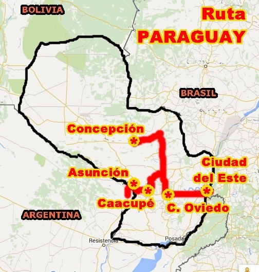Paraguay: ruta y presupuesto