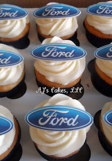 AJ's Cakes: Ford Logo and Red Truck Cupcakes