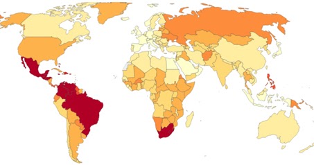 Maps Mania: Global Homicide Rates