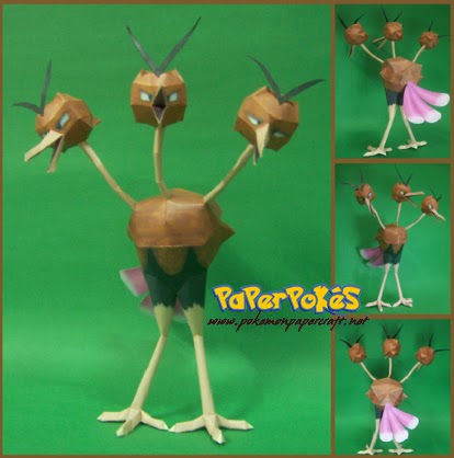 PaperPokés - Pokémon Papercraft: DODRIO