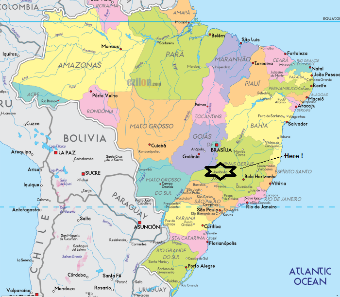 Uberlandia Brazil Map