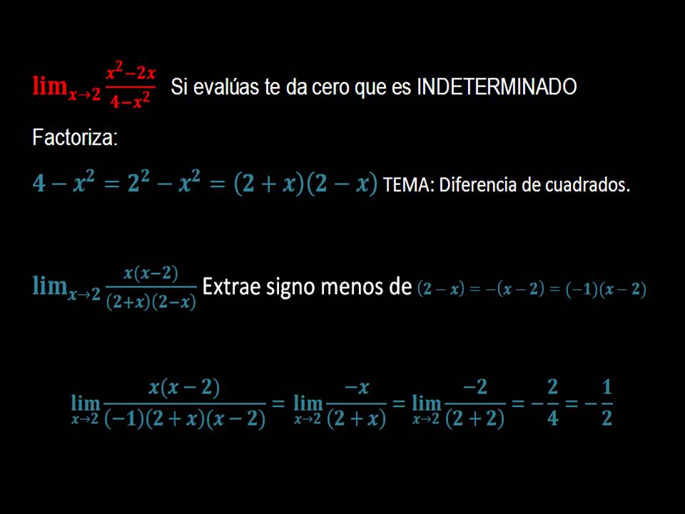 Límites indeterminados | Ejercicios de Matemáticas