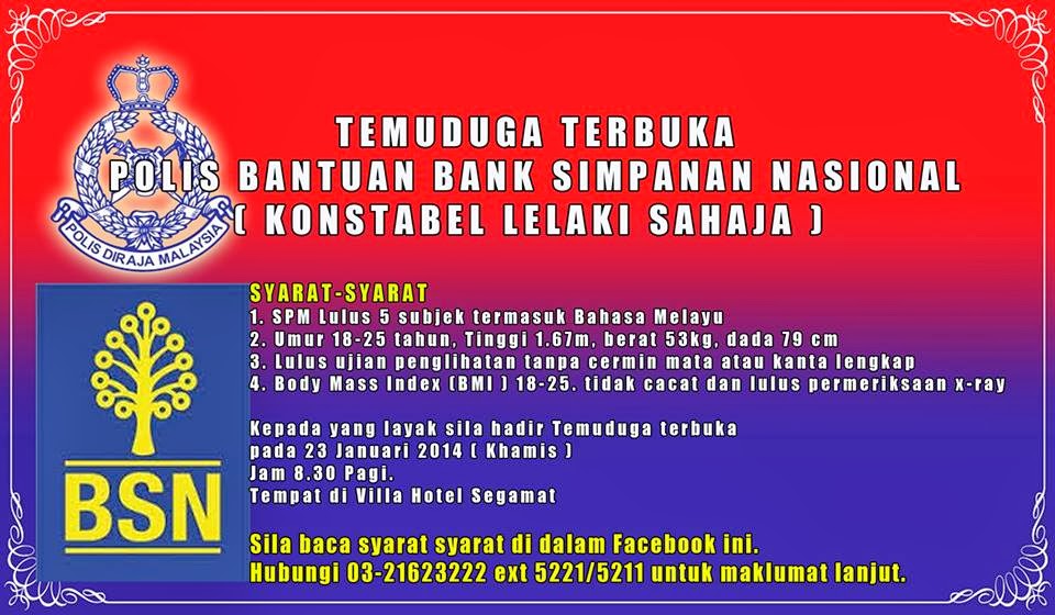 Success Is In You. ! !Think Big! !: KOLEKSI IKLAN KERJA KOSONG POLIS ...