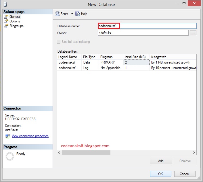 Mengatasi Error Saat Create New Database Microsoft SQL Server - BACA CODING