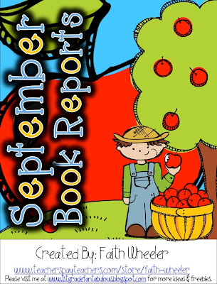 September Book Reports Freebie | Faith Wheeler Education