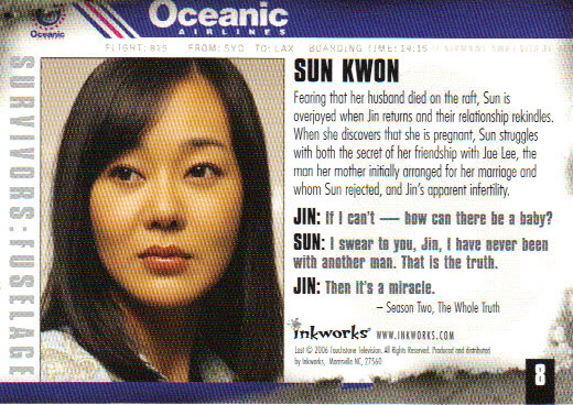 My Journey Through The LOST Encyclopedia: Sun-Hwa Kwon