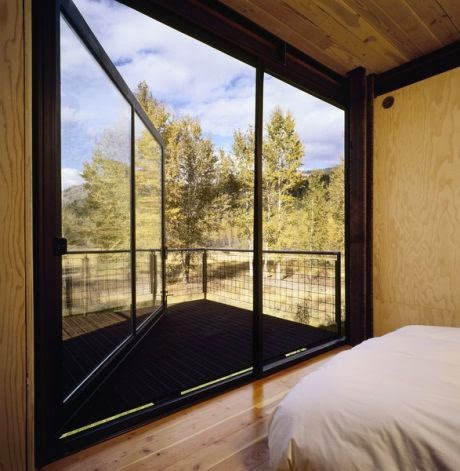 Coolest Cabins: Modern Industrial woodland cabin