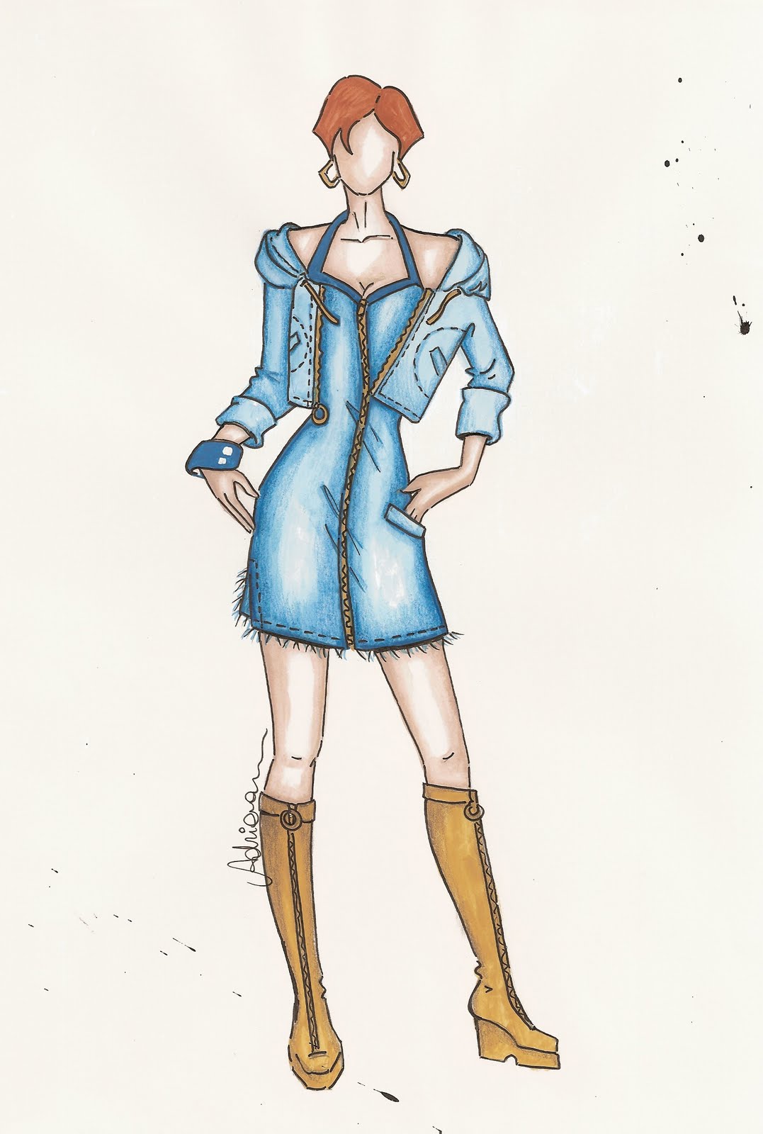 DESENHO DE MODA: DESENHOS DE MODA DE ADRIANA BORCHARDT