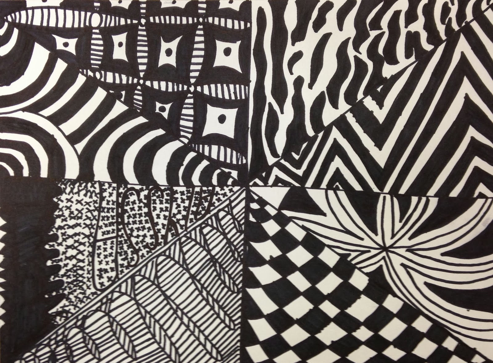 Art Room Blog: 5th grade Zentangle Explosion Box