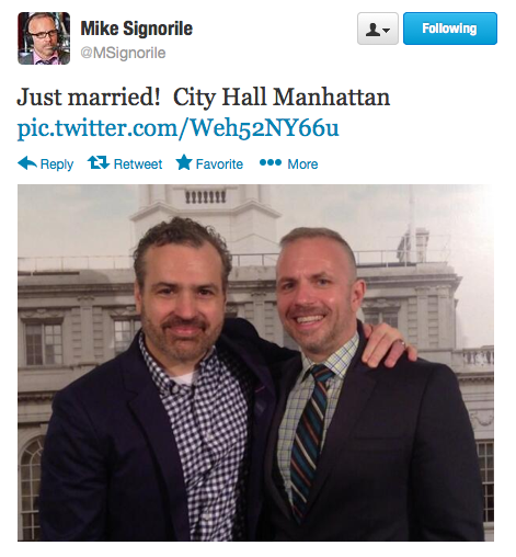 The Randy Report: Michelangelo Signorile, of SiriusXM, married today