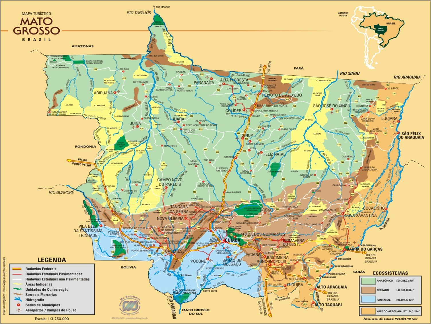 Mapas do Estado do Mato Grosso