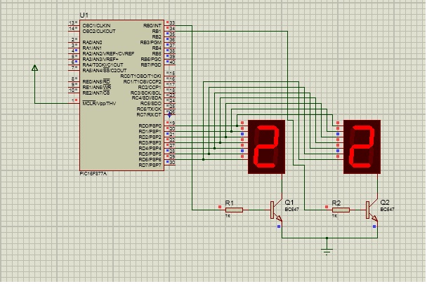 Pic Projects Interfacing Seven Segment To Pic16f877a