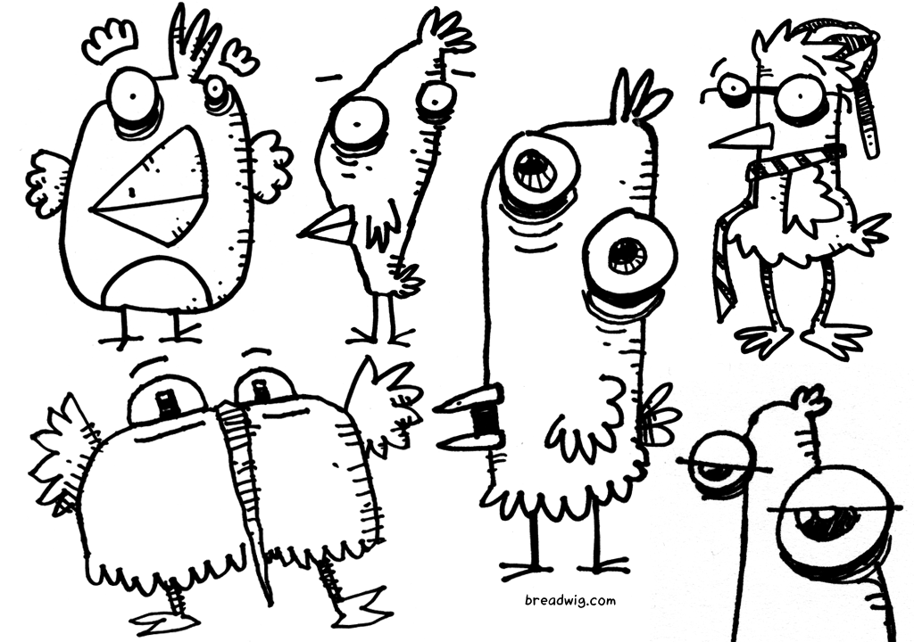 Kids Page: BreadwigCartoons Of Strange Characters Drawn With A Unique ...