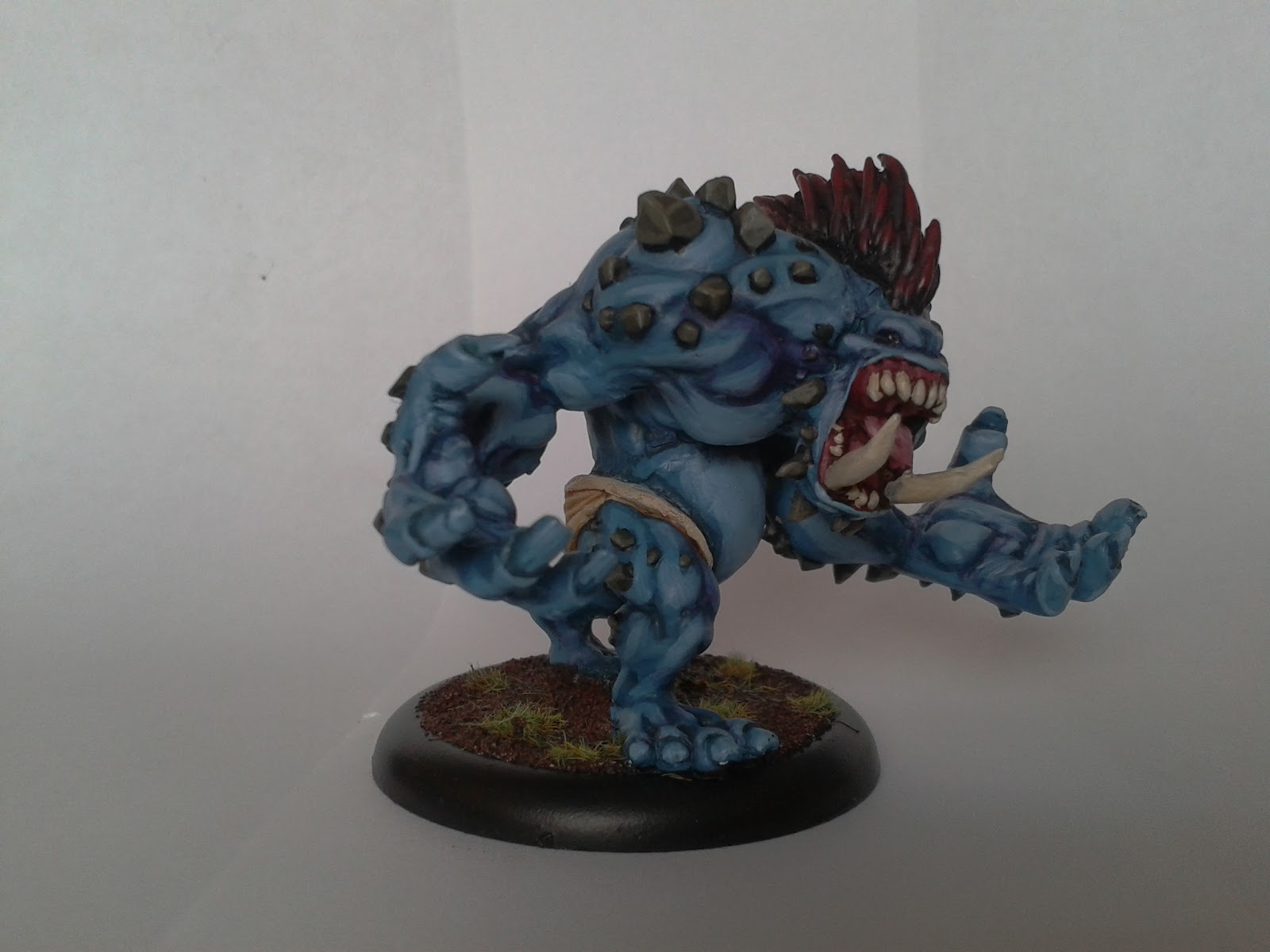Gonders' Miniature Painting: Blue Rage, A Dire Troll Mauler.