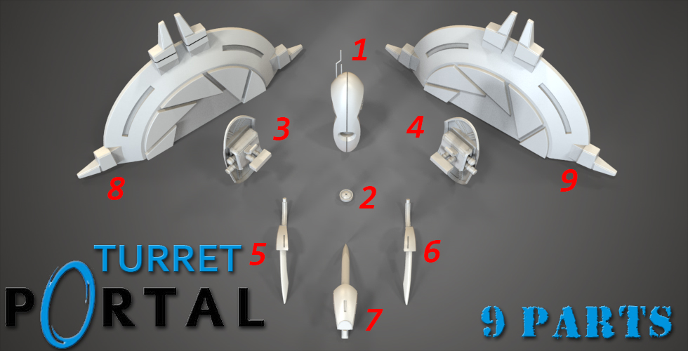 Portal turret 3d model - gulfsa