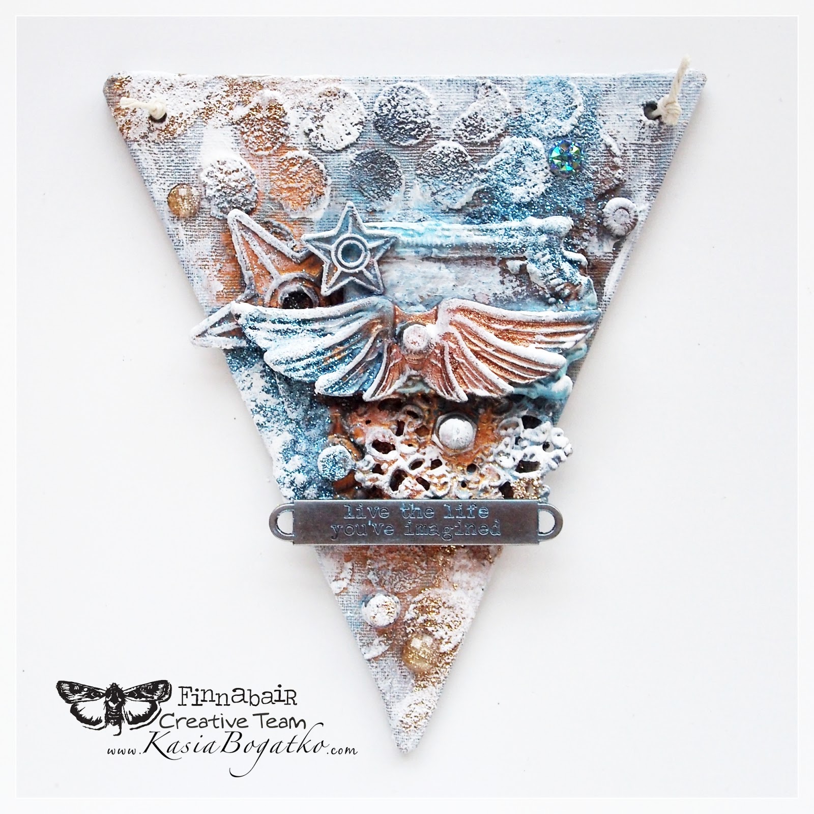 created by Kasia Bogatko: Imagine Your Life - mixed media banner with ...