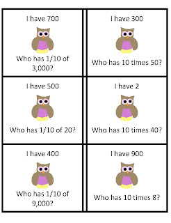 Classroom Freebies Too: I Have, Who Has? Place Value